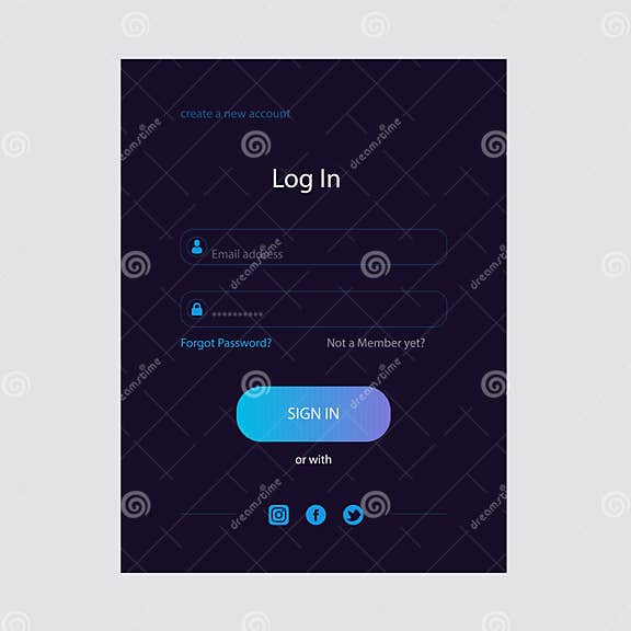 Login Forms Page. Registration Page, and Sign in Forms Professional Web ...