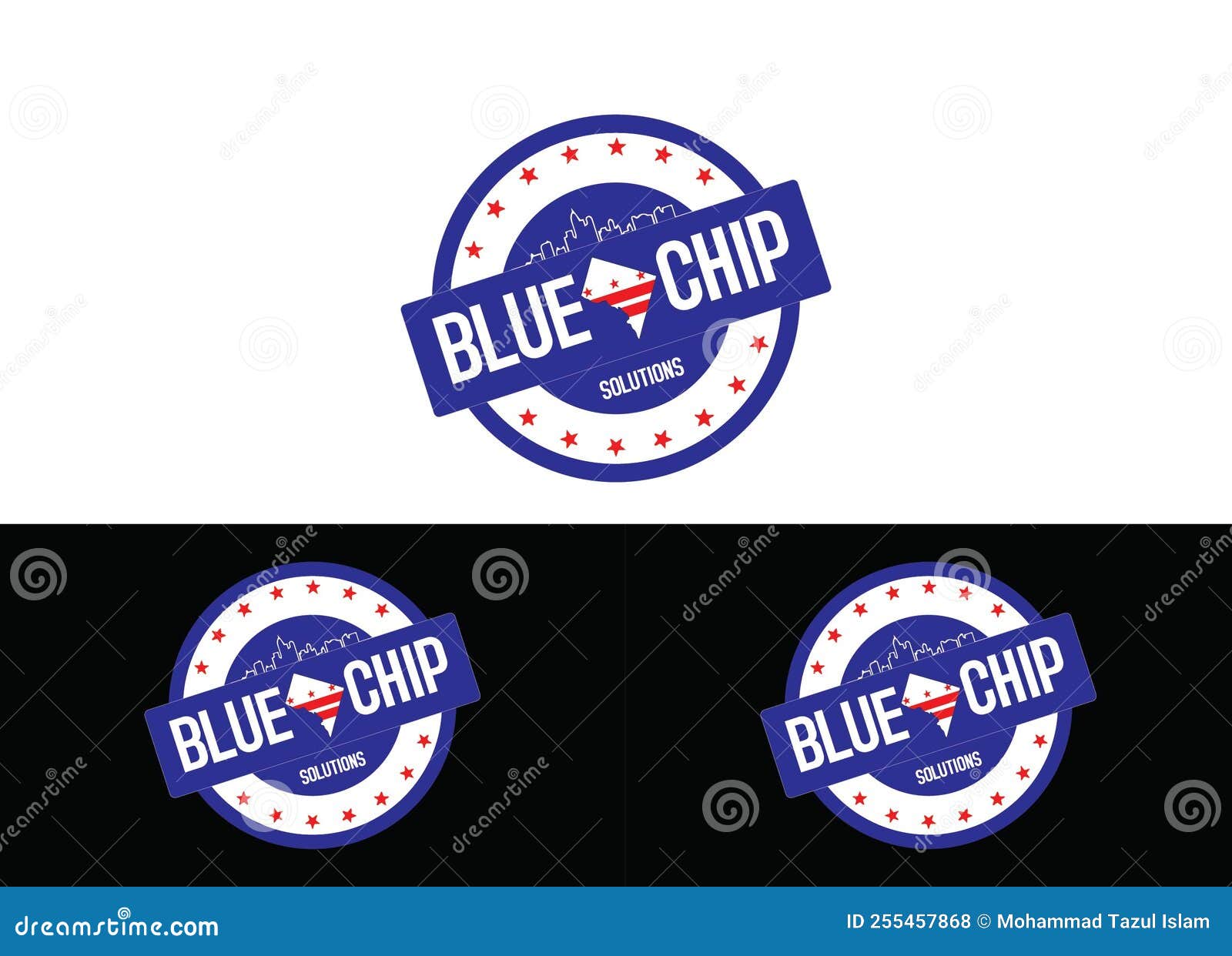 Blue Chip Logo Design Vector Image Stock Vector - Illustration of alphabet, science: 255457868