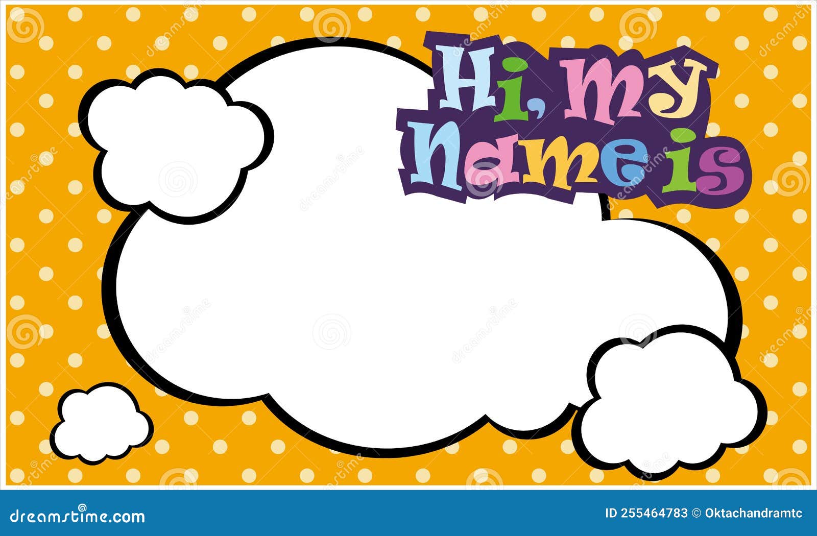 Cute Orange Name Tags for Notebooks or Markers of Ownership of Goods or ...