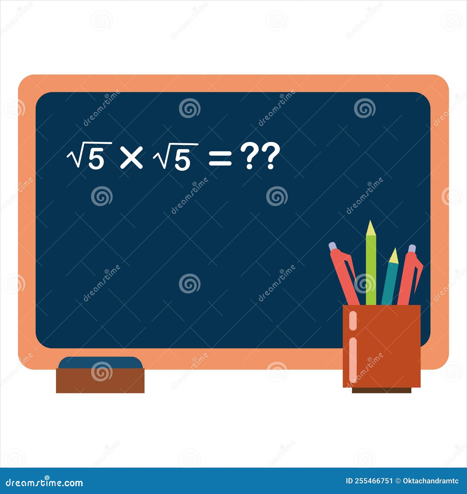 Illustration of a Blackboard To Explain Math. Illustration of a ...