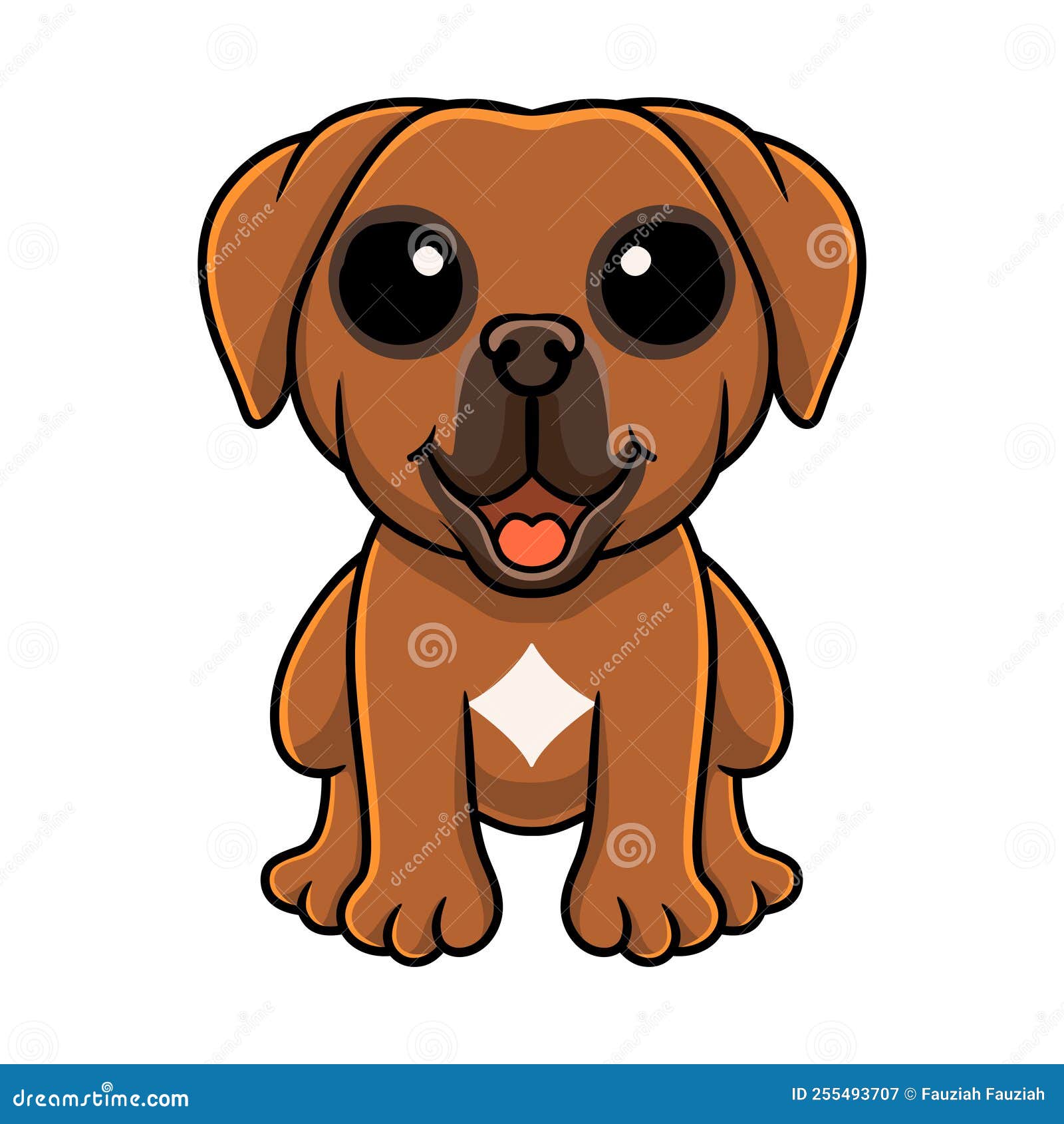 Cute Tosa Inu Cartoon Posing Stock Vector - Illustration of baby ...