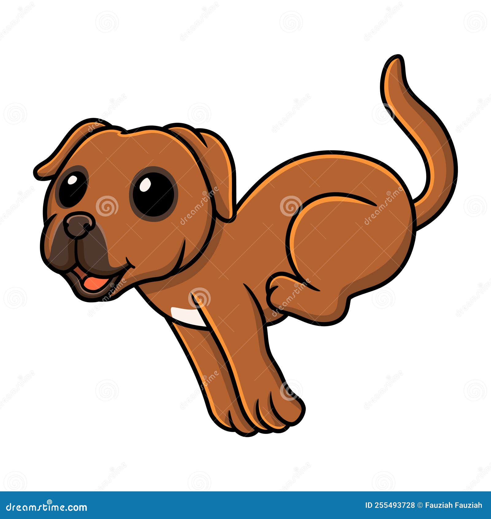 Cute Tosa Inu Cartoon Running Stock Vector - Illustration of domestic ...