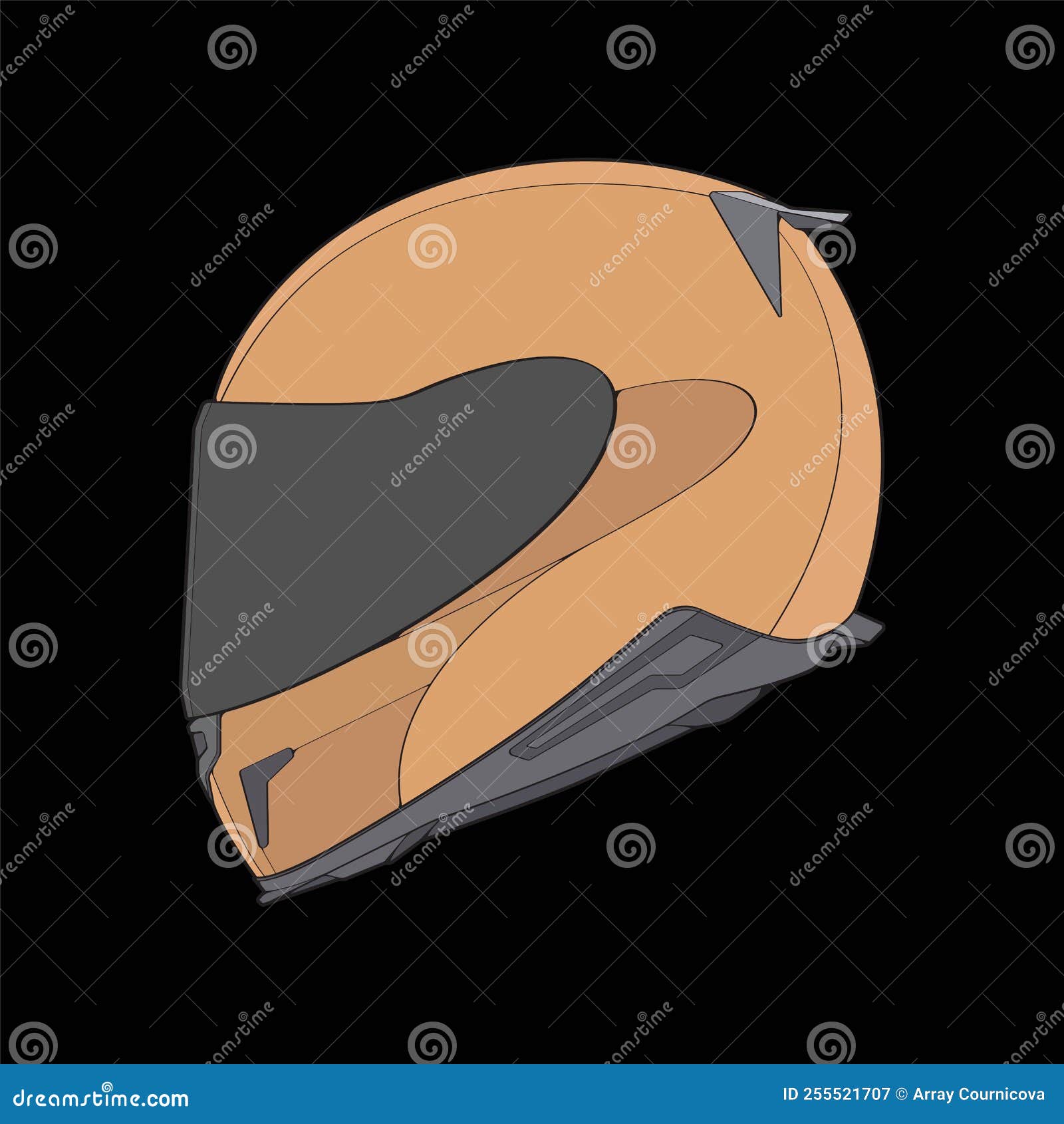 Block Helmet Full Face Vector Illustration, Helmet Concept, Helmet ...