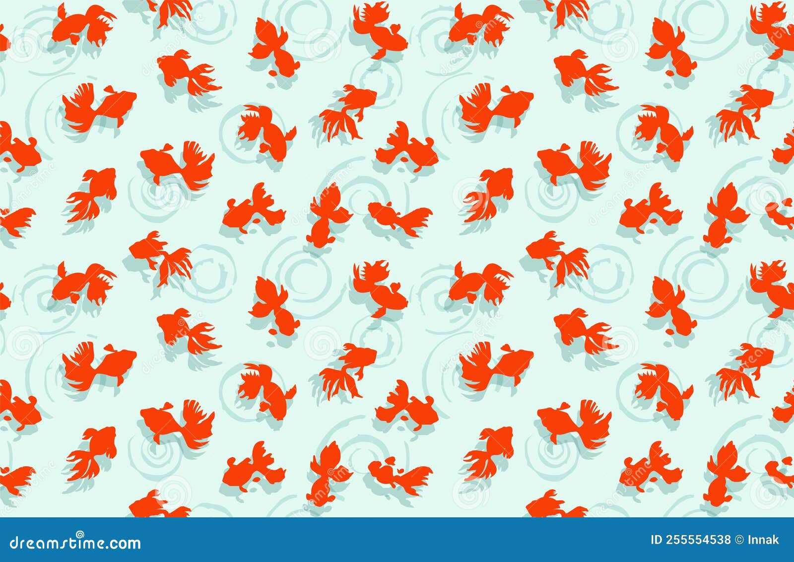 Goldfish. Pattern Texture Repeating Seamless. Colored Bright Aquarium ...
