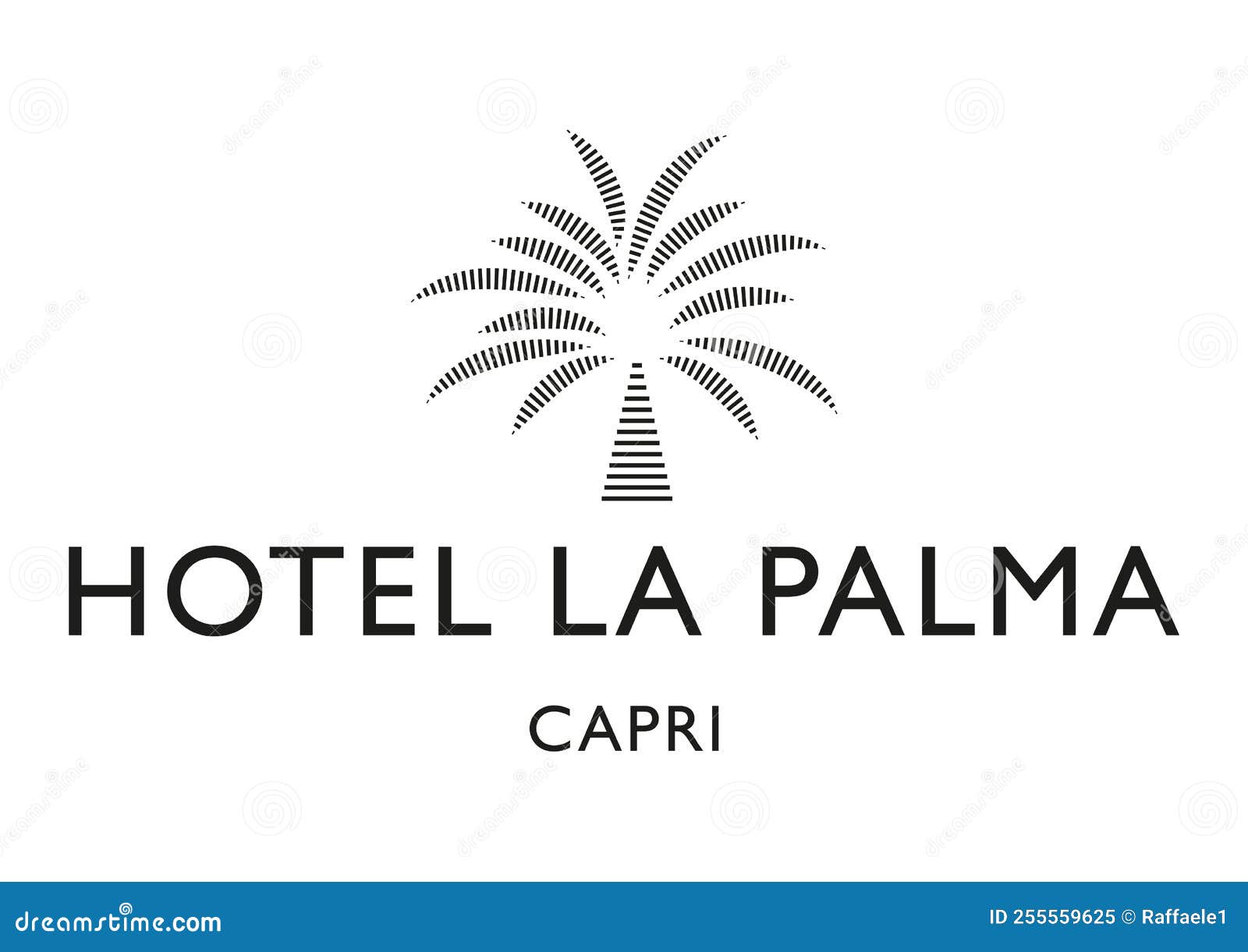 Logo Hotel La Palma Capri stock illustration. Illustration of residence ...