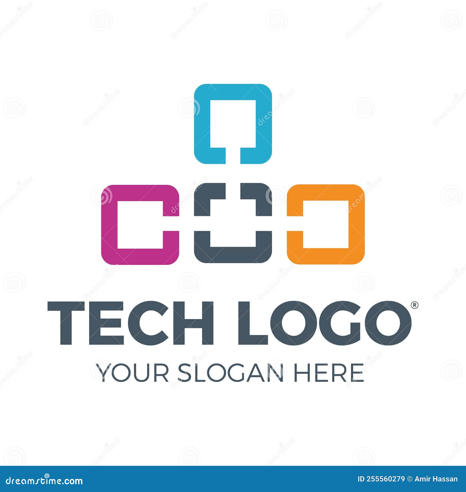 Technology Logo, Computer and Data Related Business, Hi-tech and ...