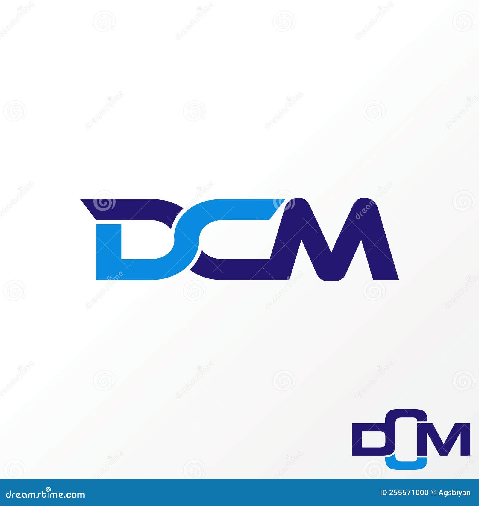 Simple and Unique Letter or Word DCM Sport Font in Connected Image ...
