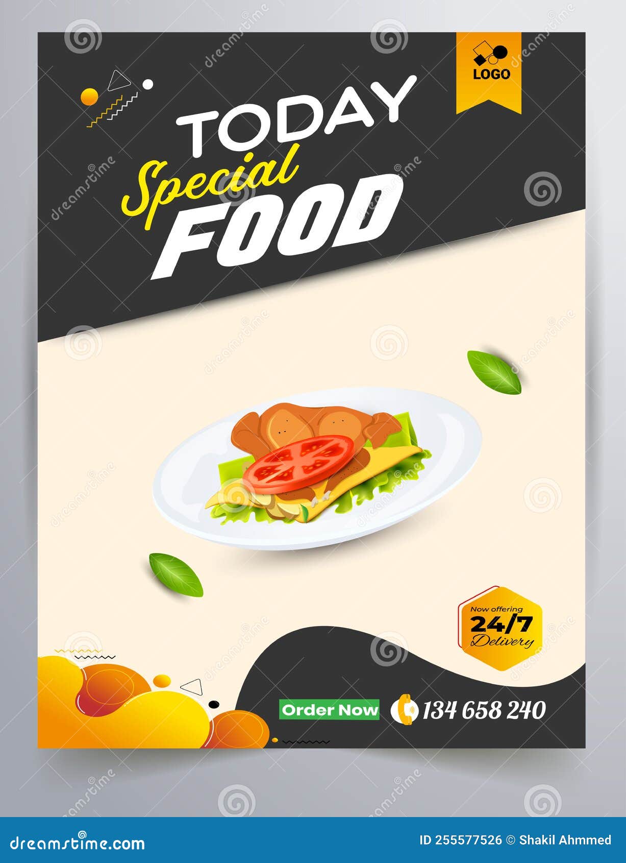 Burger Fast Food Flyer, Restaurant Food Template, Todays Menu Cover ...