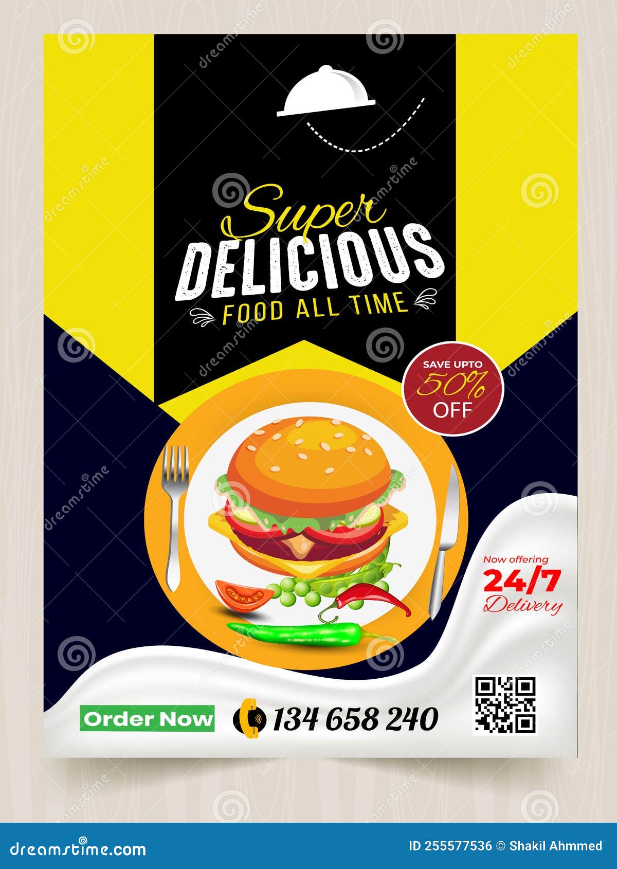 Burger Fast Food Flyer, Restaurant Food Template, Todays Menu Cover ...