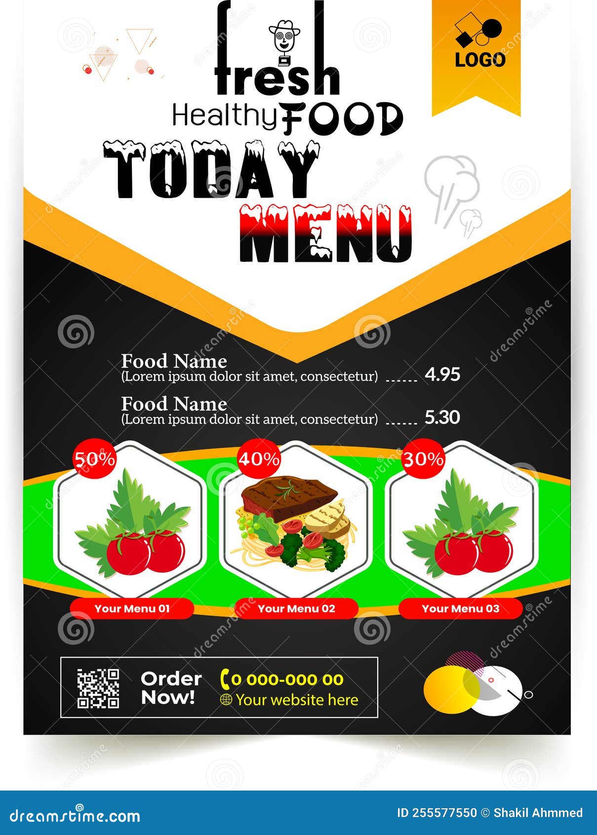 Burger Fast Food Flyer, Restaurant Food Template, Todays Menu Cover ...