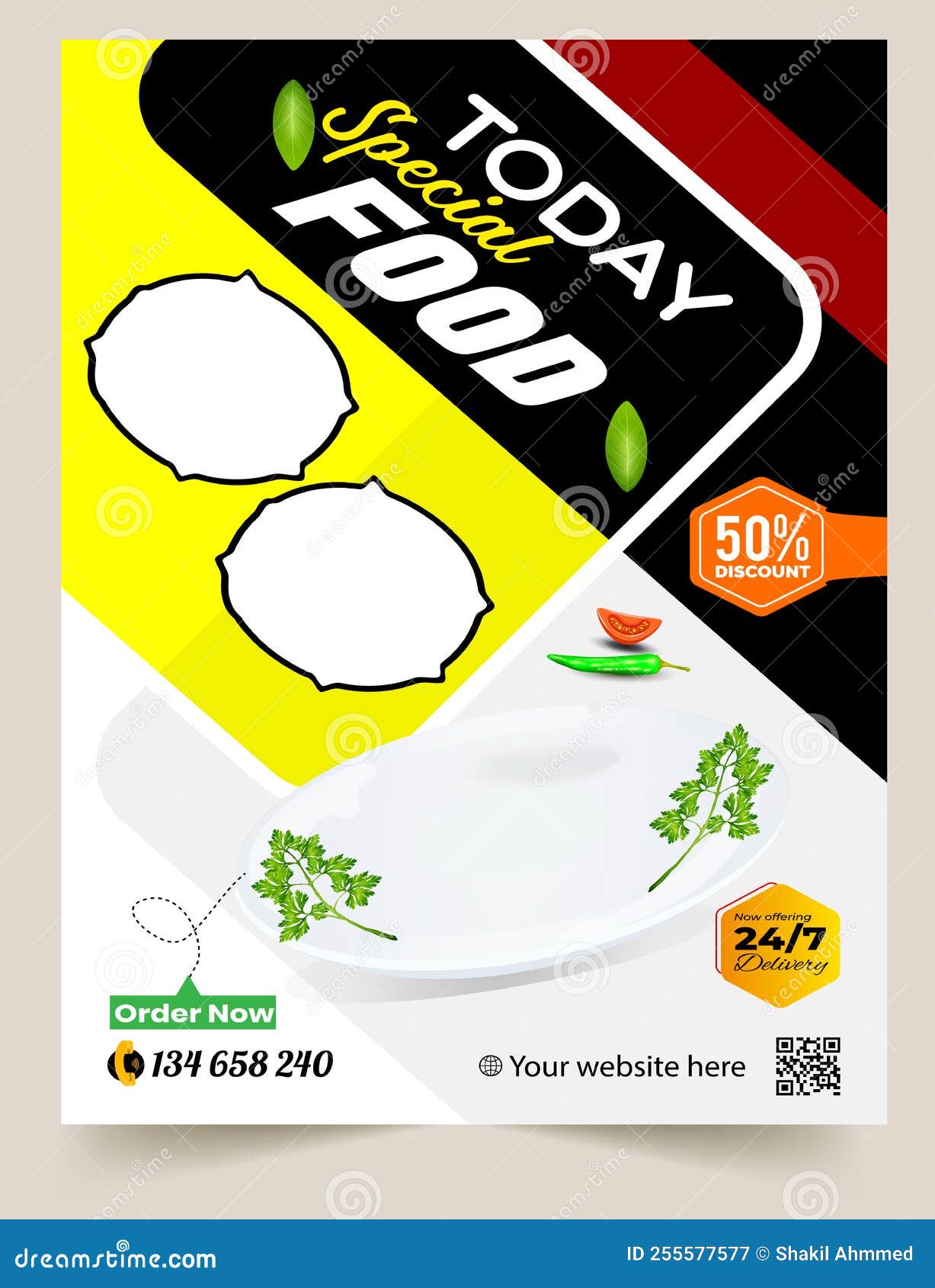 Burger Fast Food Flyer, Restaurant Food Template, Todays Menu Cover ...