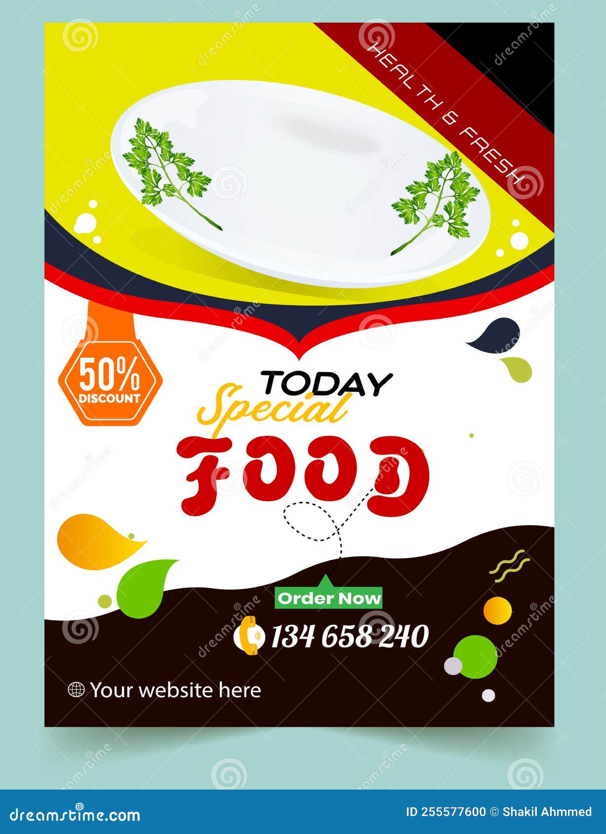 Burger Fast Food Flyer, Restaurant Food Template, Todays Menu Cover ...