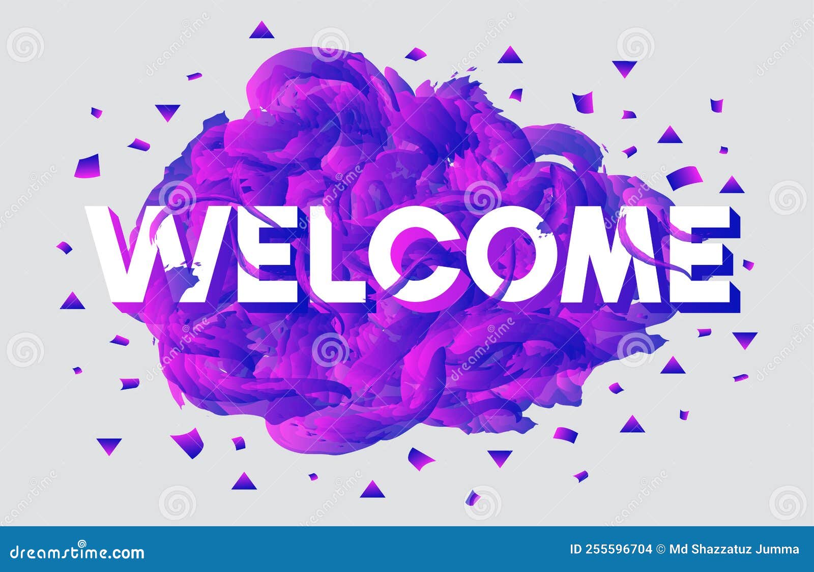 Welcome Text Banner with Abstract Colorful Background Stock ...