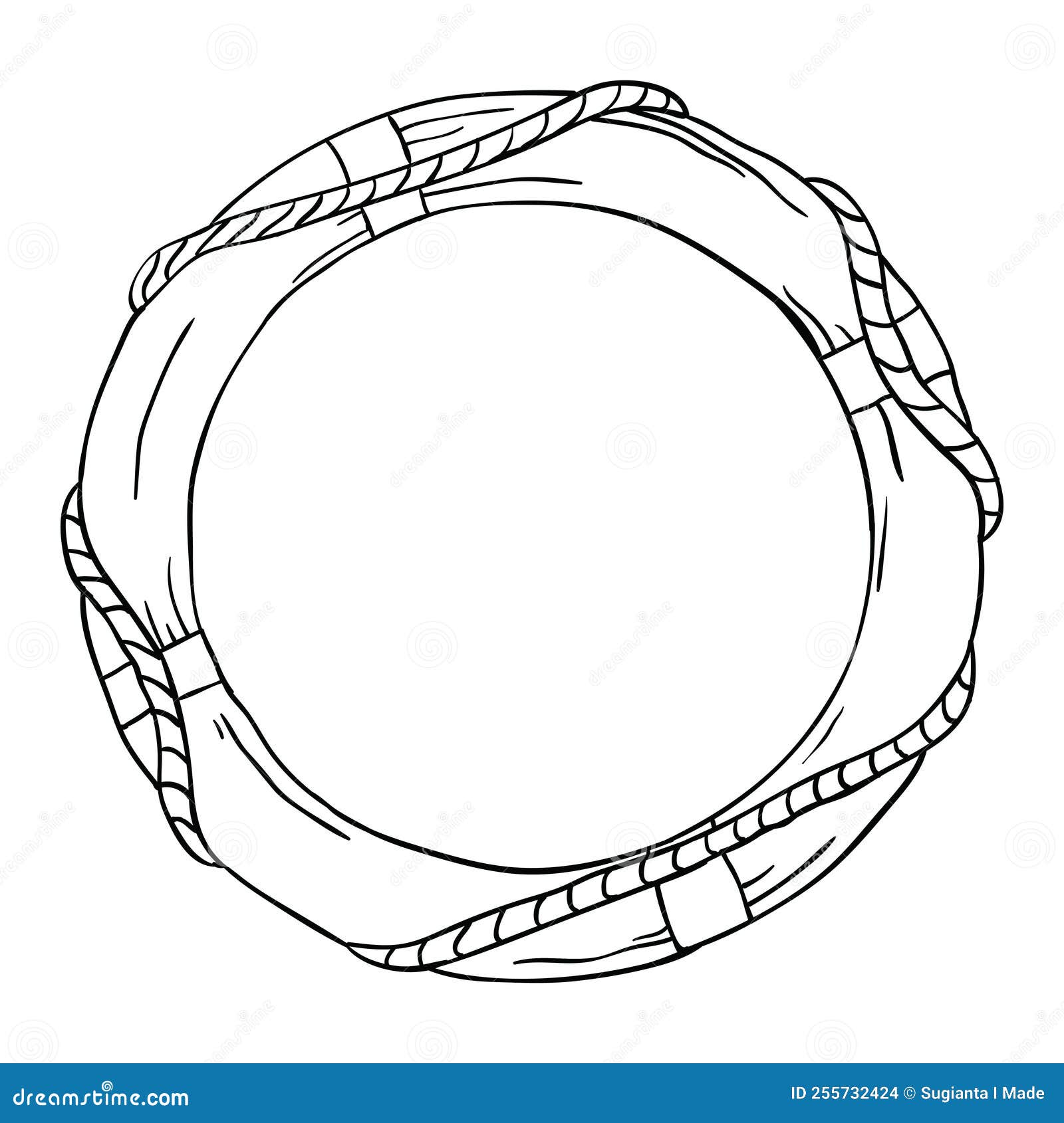 Hand Drawing Beach Floating Vector. Stock Vector - Illustration of ...