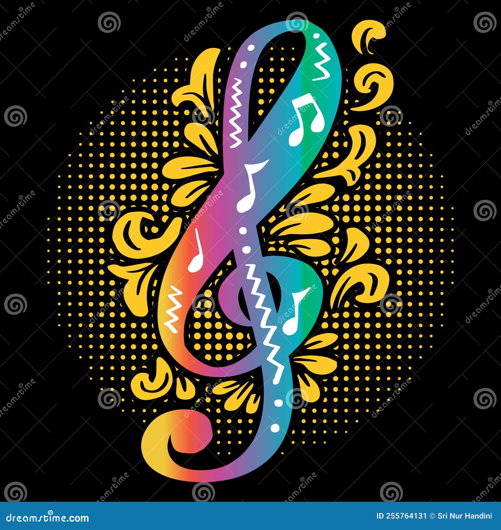 Set Of Musical Ornament Illustration Concept. Art Music, Book, Poster ...