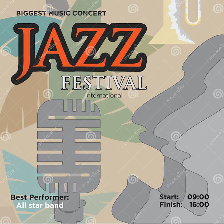The Concept of a Simple Jazz Festival Background with a Soft Color ...
