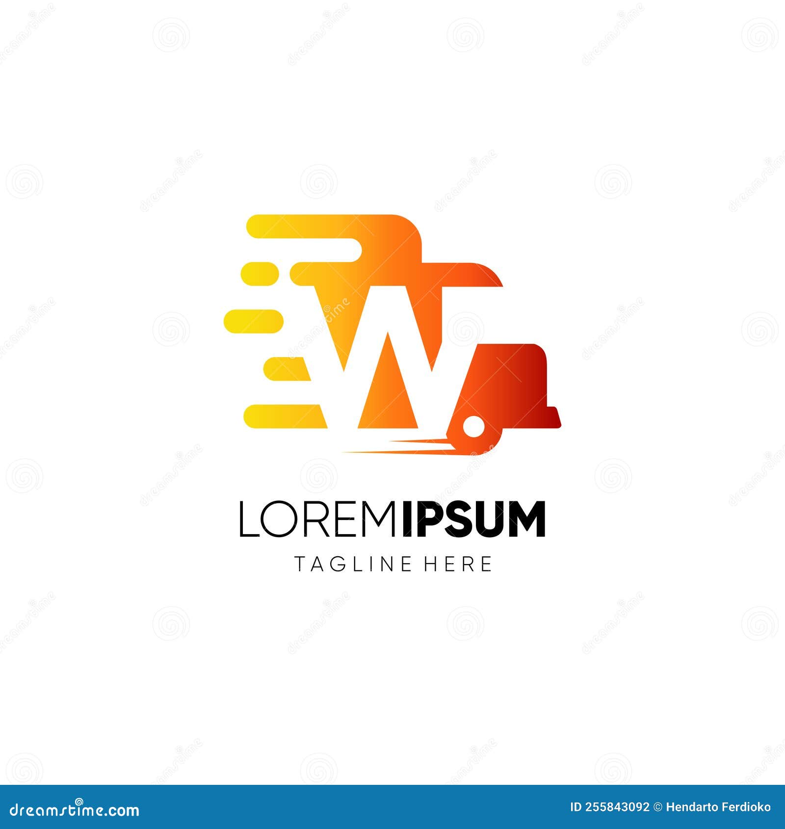 Letter W Truck Logo Design Vector Icon Graphic Emblem Illustration ...