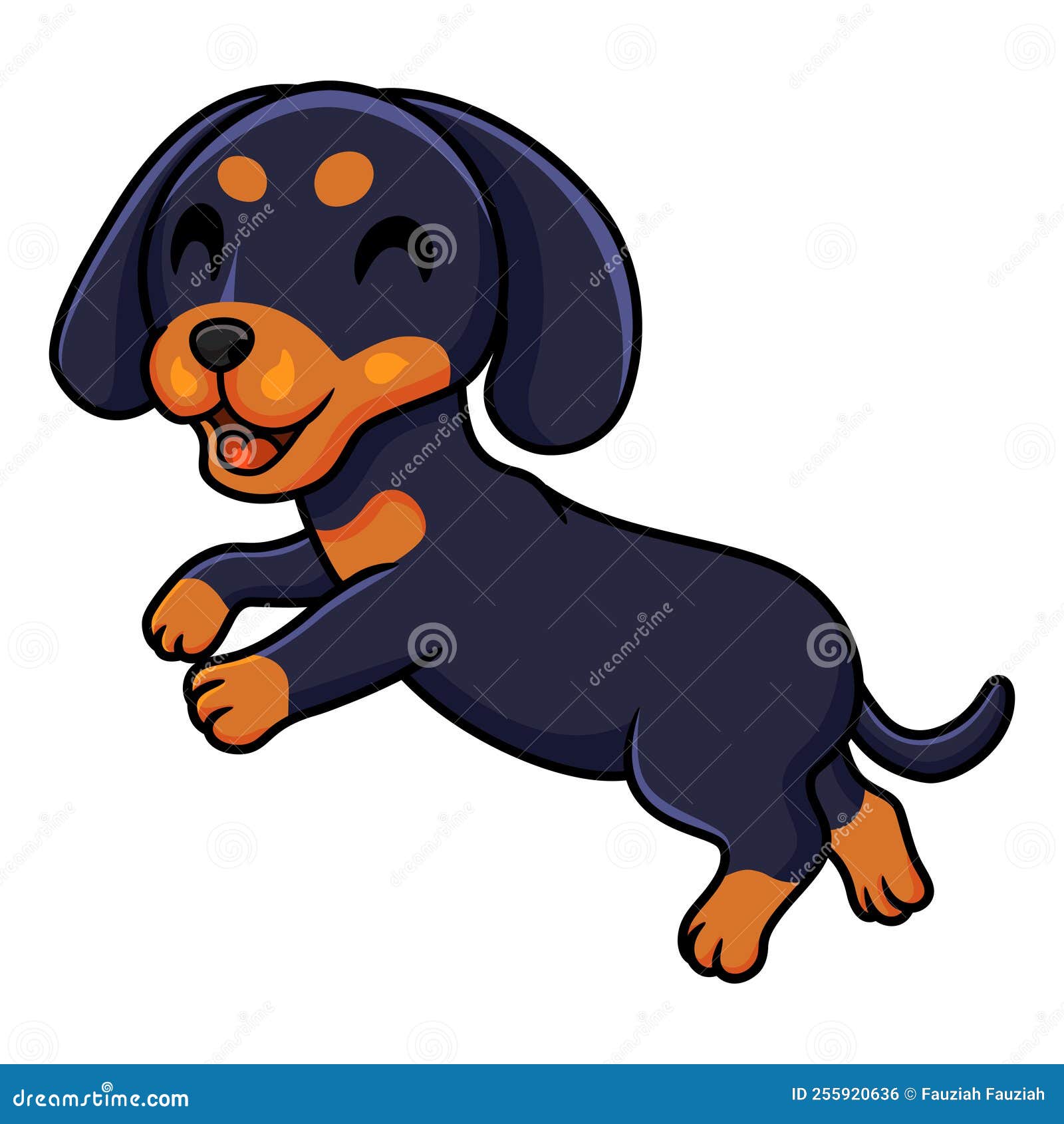 Cute Dashund Dog Cartoon Posing Stock Vector - Illustration of domestic ...