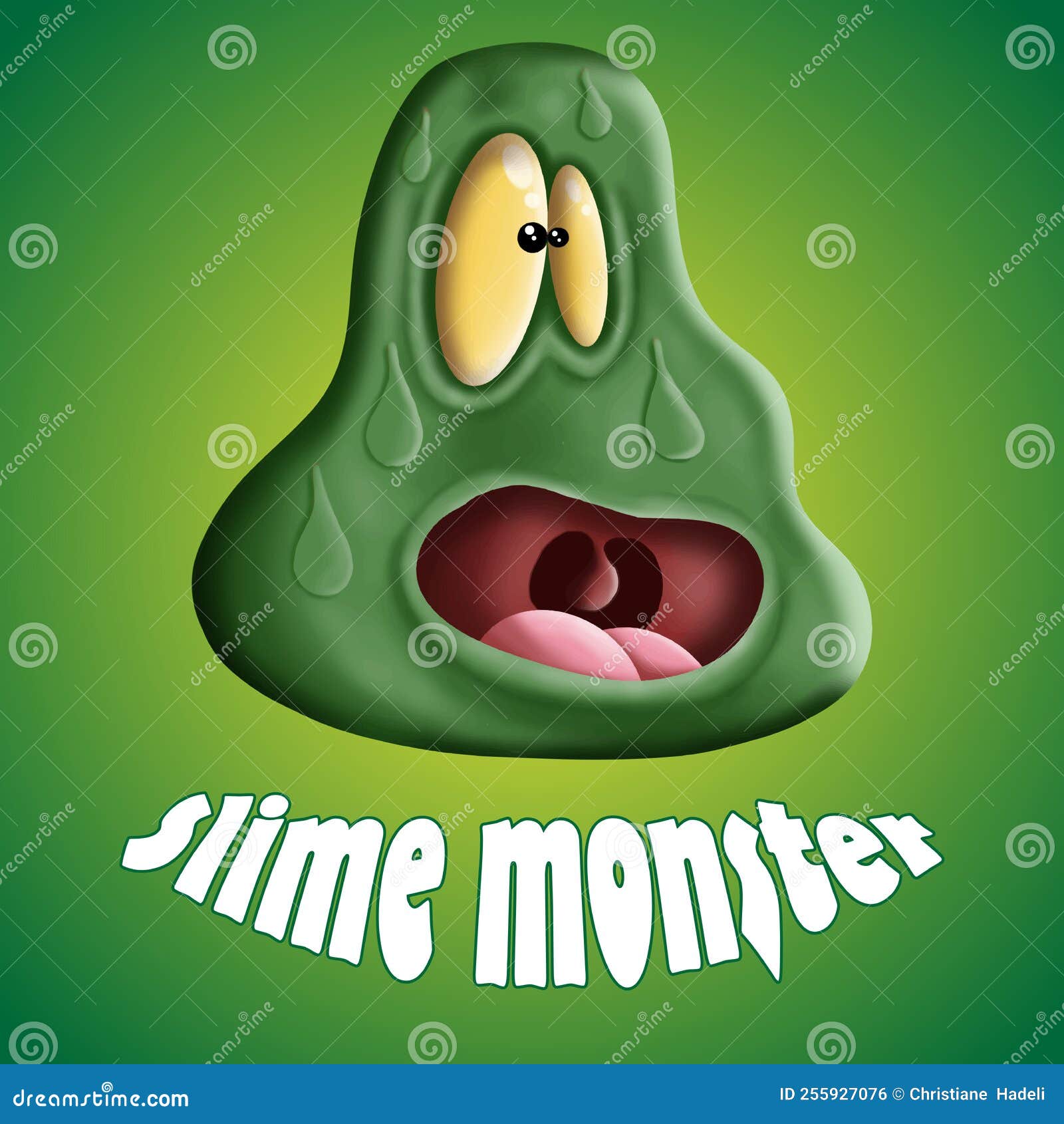 Slime Monster stock vector. Illustration of cartoon - 255927076