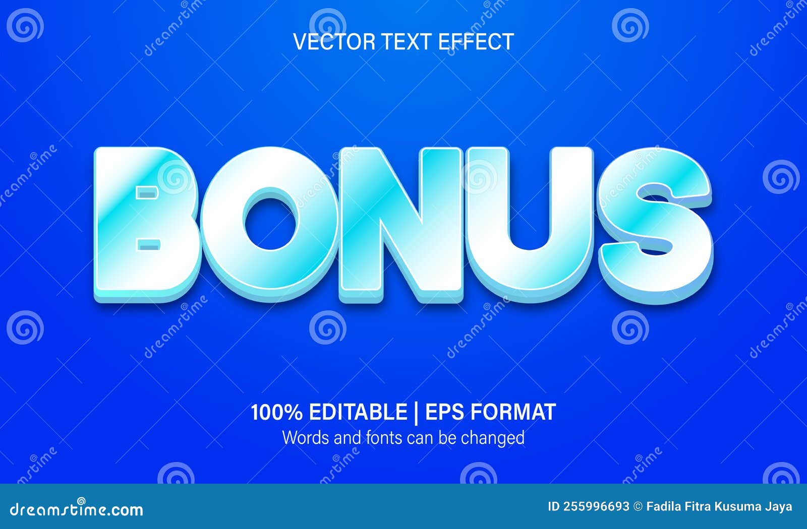 Bonus Text Effect - Editable Text Effect Stock Vector - Illustration of ...