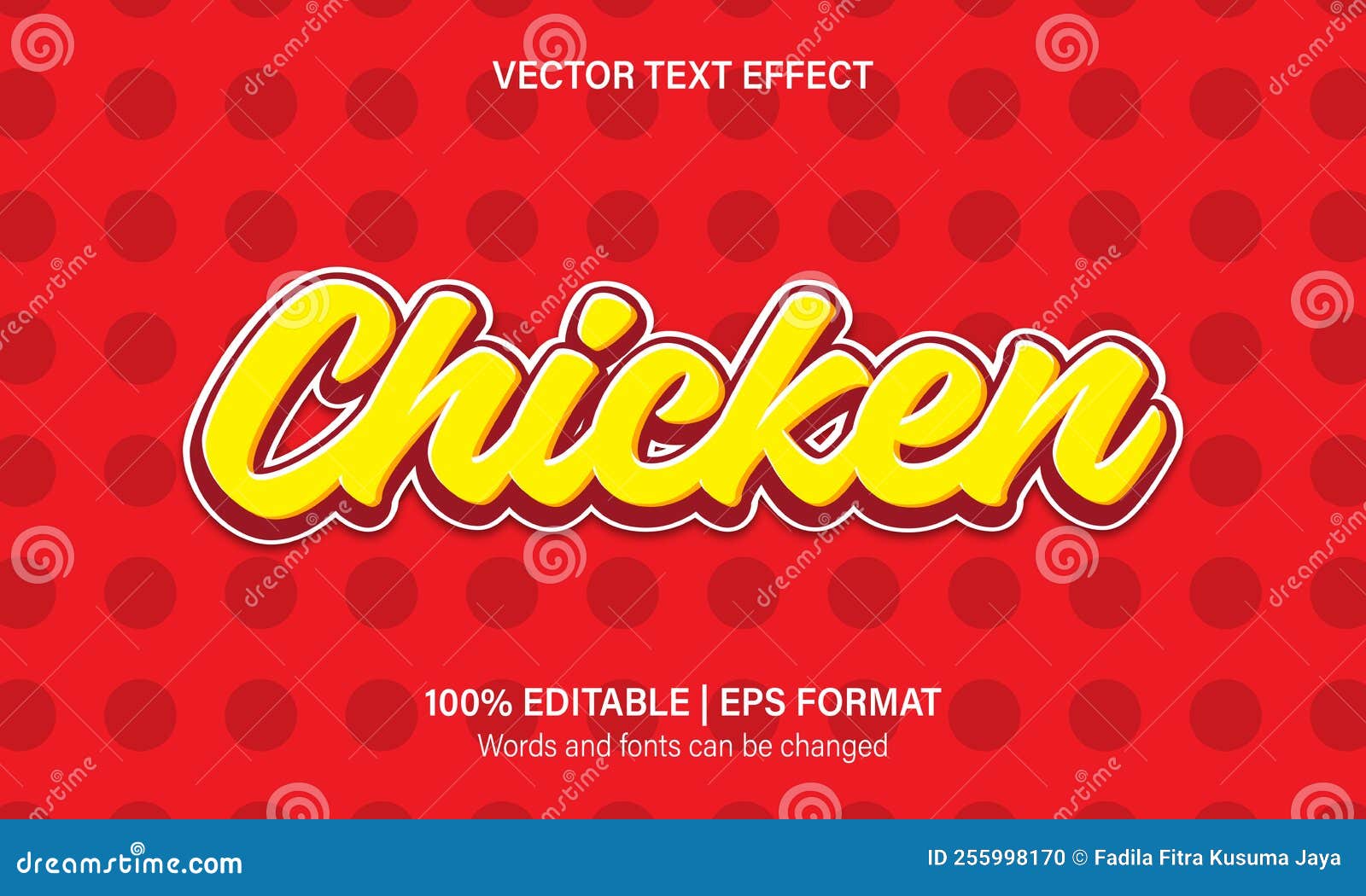 Chicken Text Effect - Editable Text Effect Stock Vector - Illustration ...