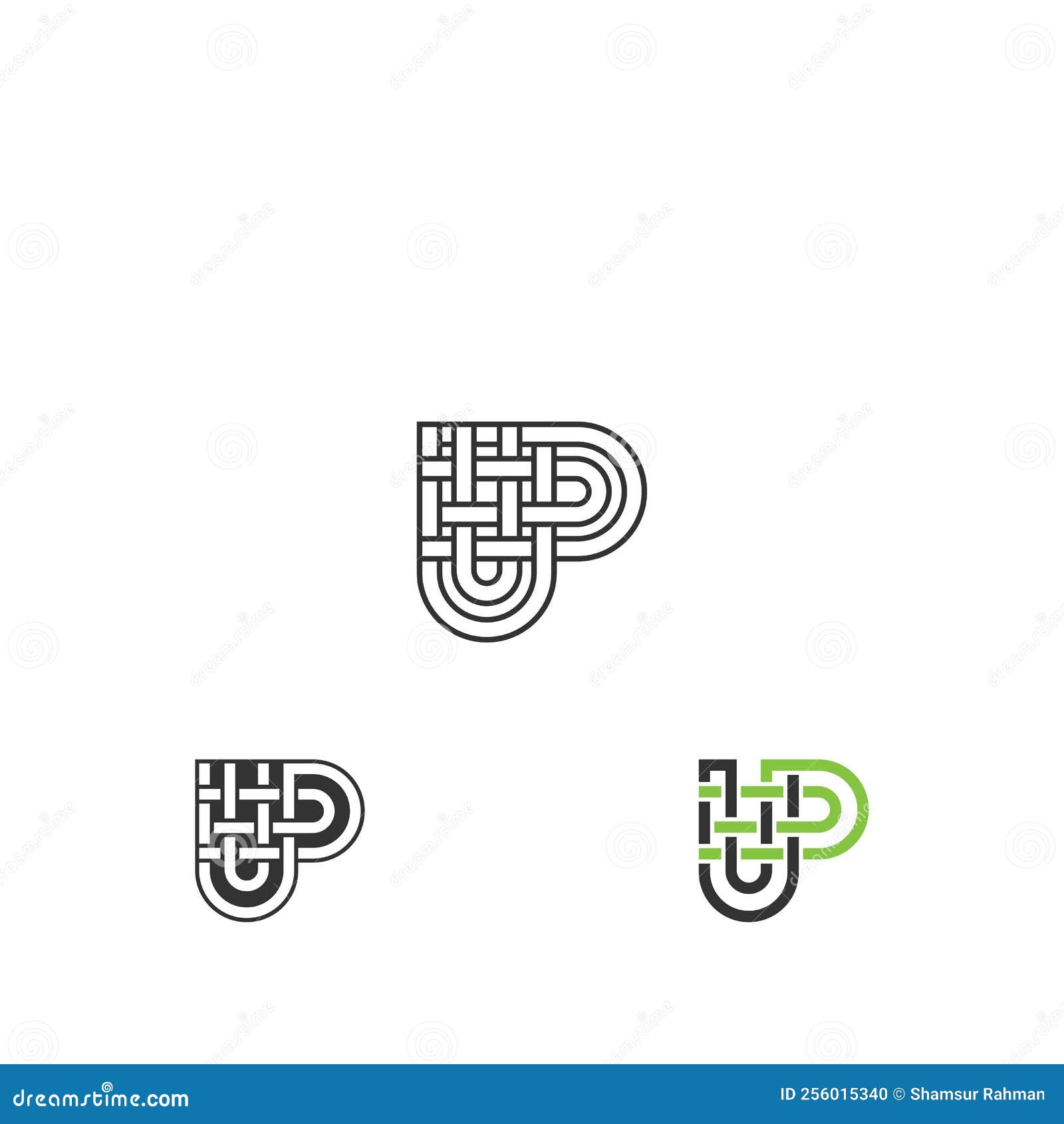 Alphabet Letters Initials Monogram Logo PU, UP, U and P Stock ...
