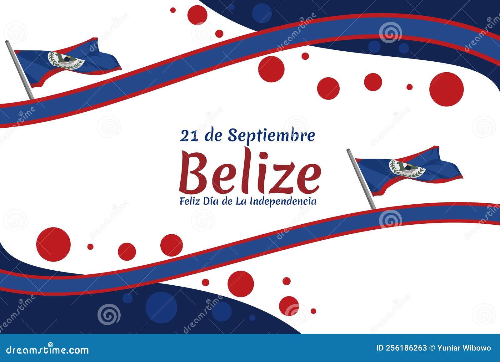 Translation: September 21, Belize, Happy Independence Day. Stock Vector ...