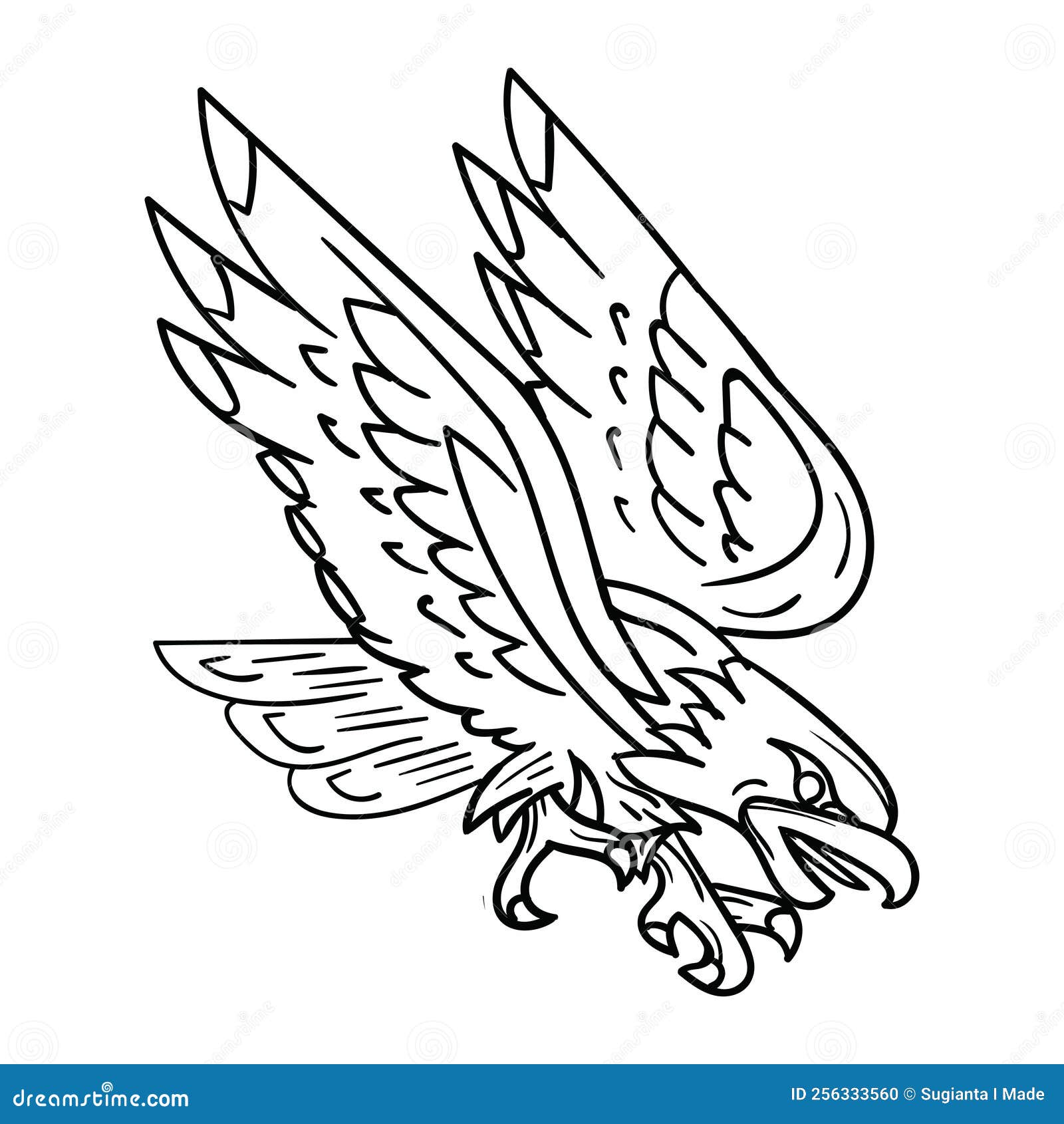 Eagle vector art stock vector. Illustration of eagle - 256333560