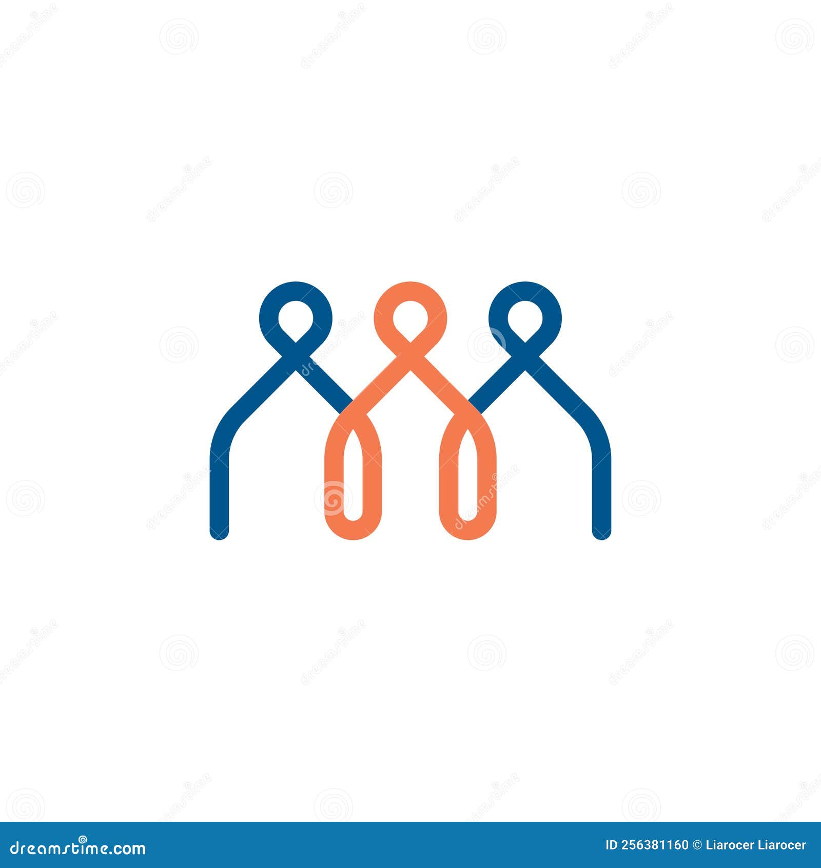 Abstract Illustration of Successful Team Logo Outline Vector Stock ...