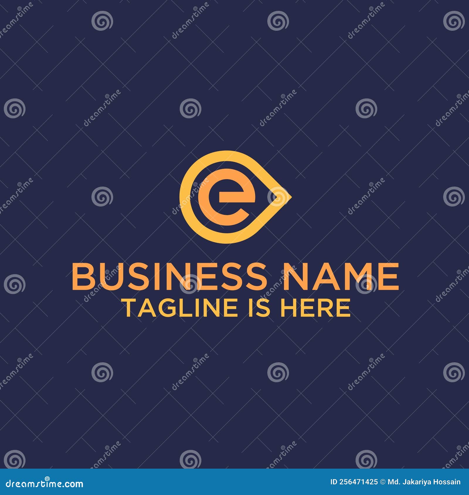 Creative E Letter Logo Design with Swoosh Icon Vector Stock Vector ...