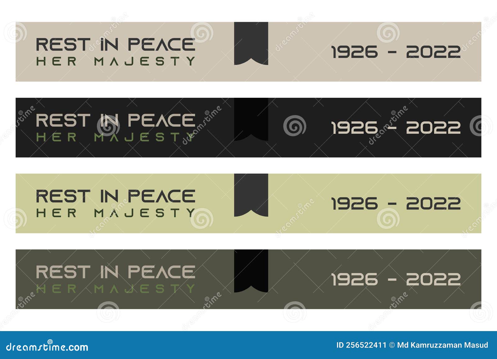 Rest in Peace Her Majesty the Queen. Condolence Message Stock Vector ...