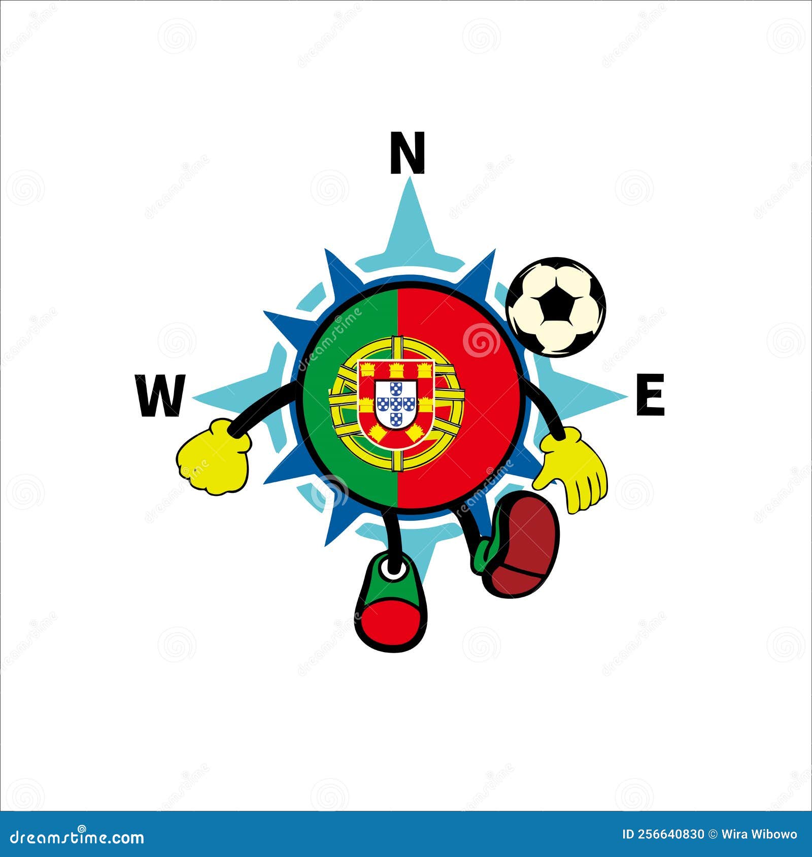Print portugal mascot stock vector. Illustration of game - 256640830