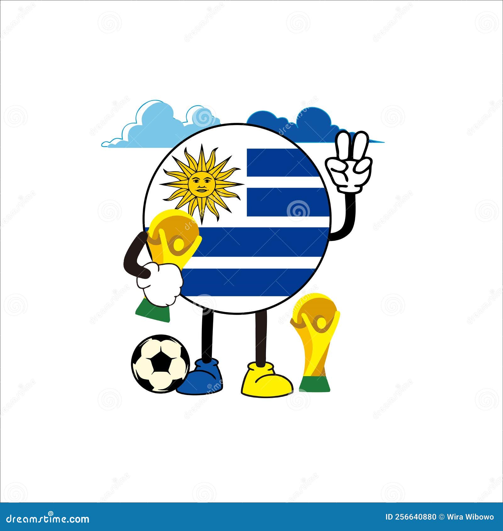 Print Uruguay Country Mascot Stock Vector - Illustration of flag ...