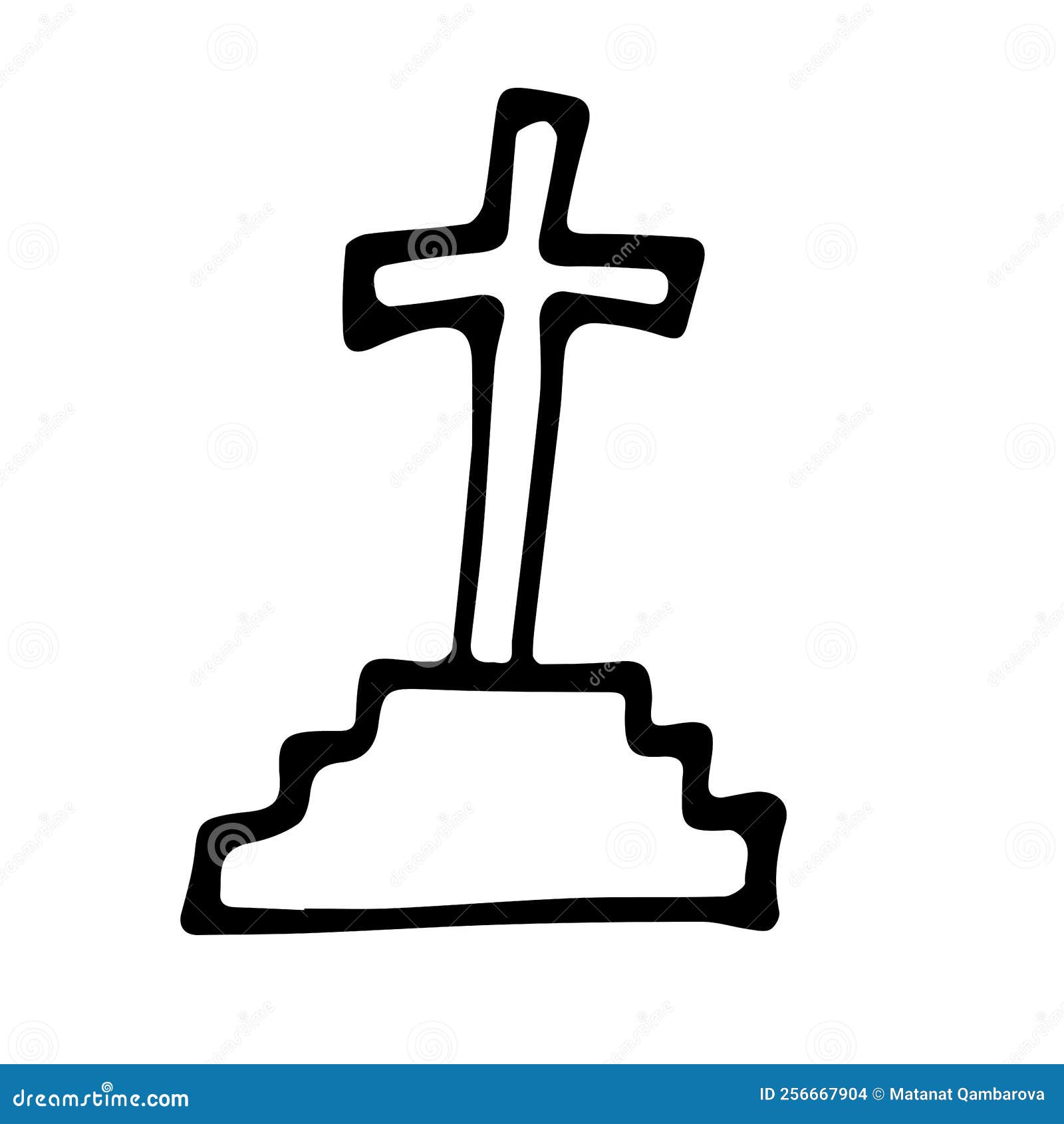 Cross for Dead People on Halloween. Stock Illustration - Illustration ...