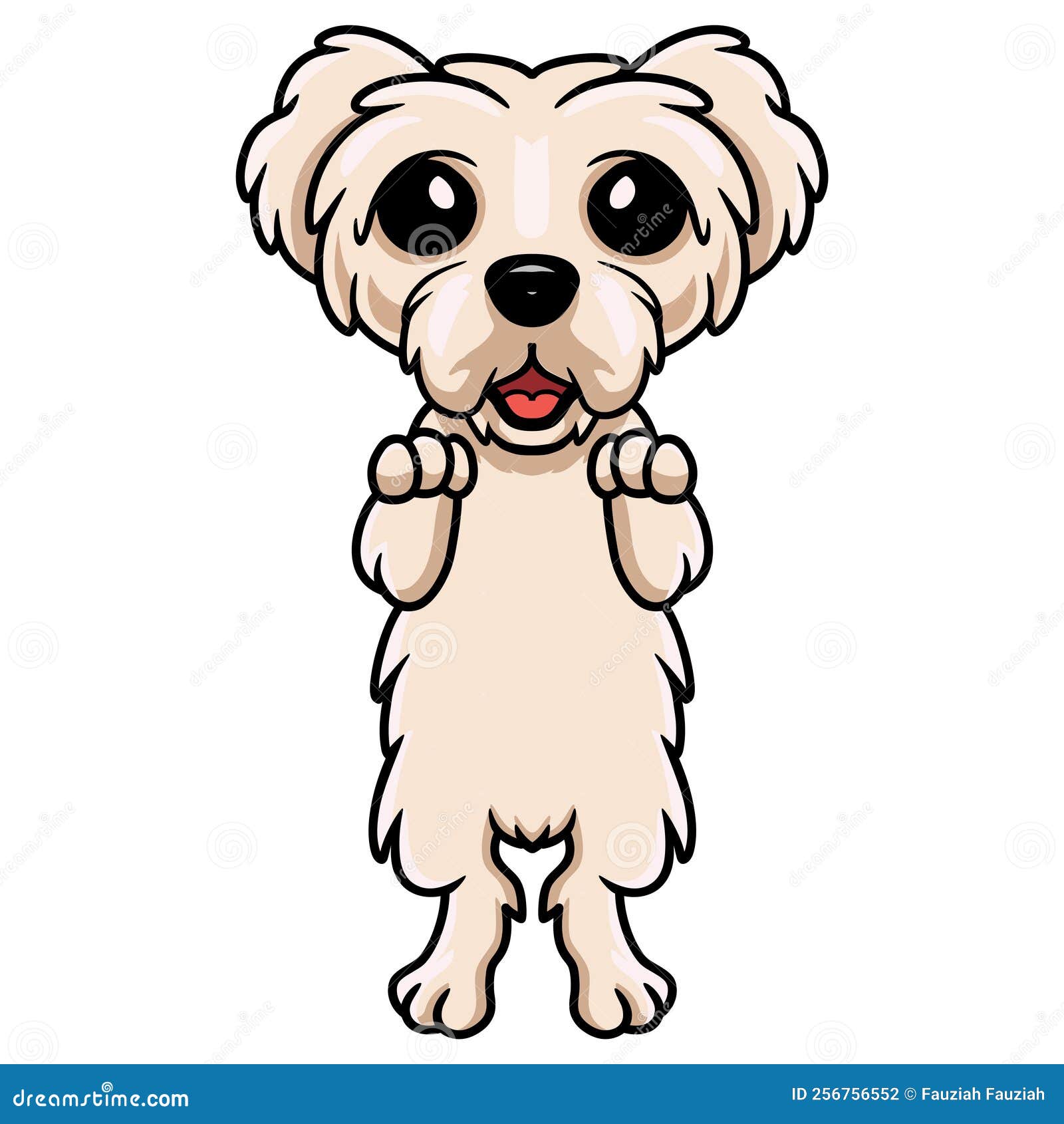 Cute Maltese Puppy Dog Cartoon Stock Vector - Illustration of child ...