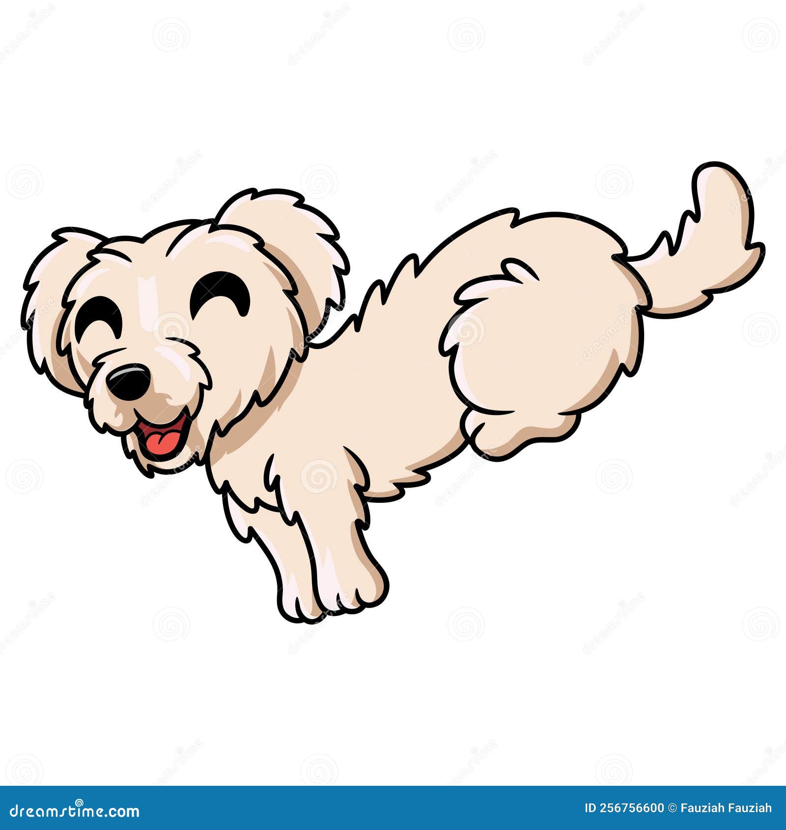Cute Maltese Puppy Dog Cartoon Stock Vector - Illustration of pedigree ...