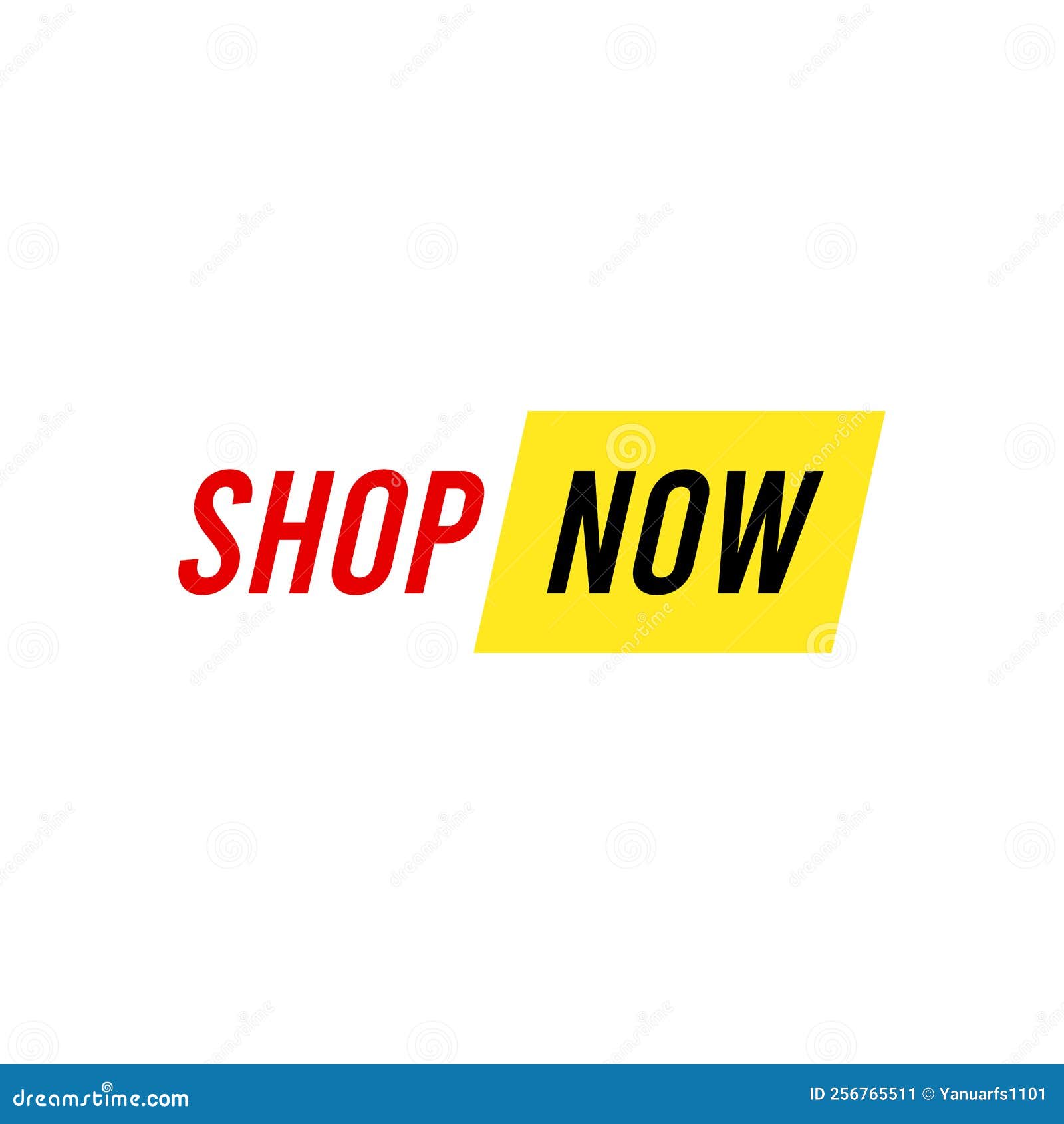 Shop Now Text for Web Banner Stock Illustration - Illustration of offer ...