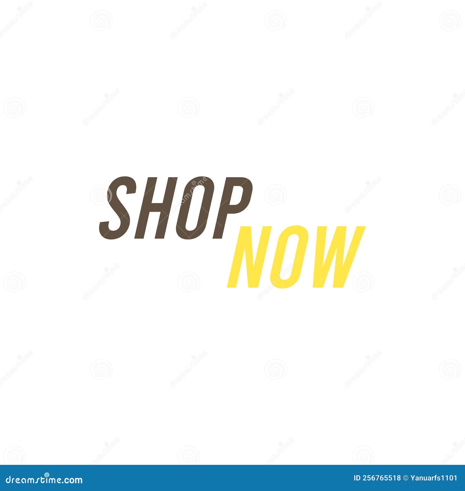 Shop Now Text for Web Banner Stock Illustration - Illustration of click ...