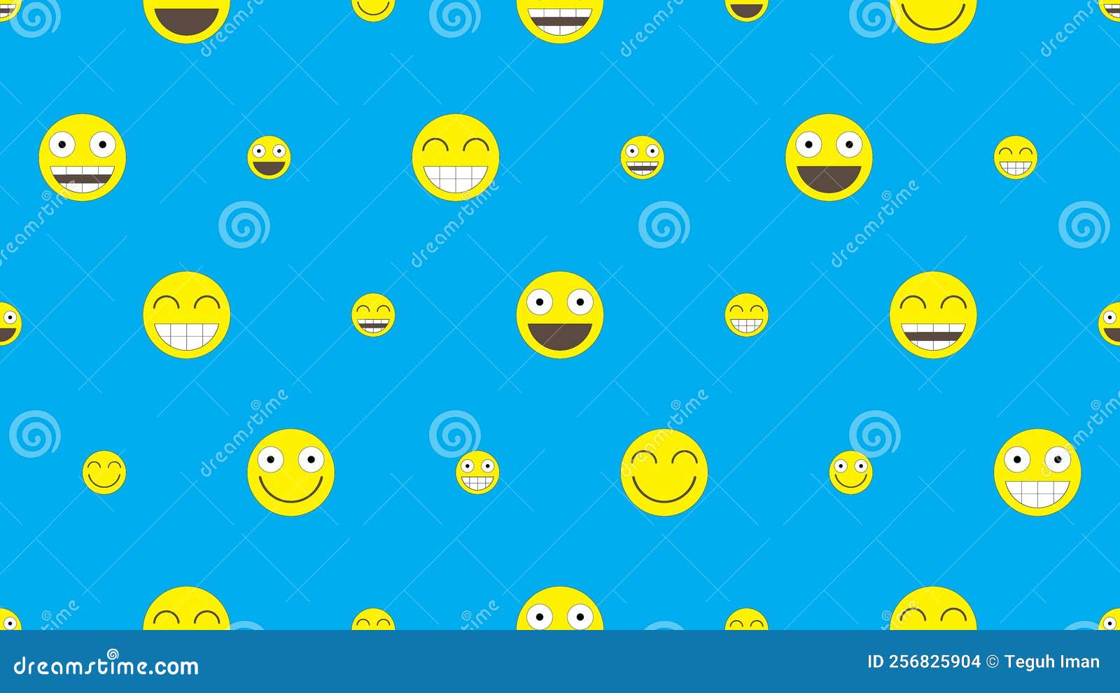 Yellow Happy Face Emoticon Endless Seamless Pattern Hollow Transparent ...