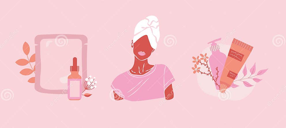 Pamper Routine Set with Skincare Elements: Face Mask, Facial Cream ...