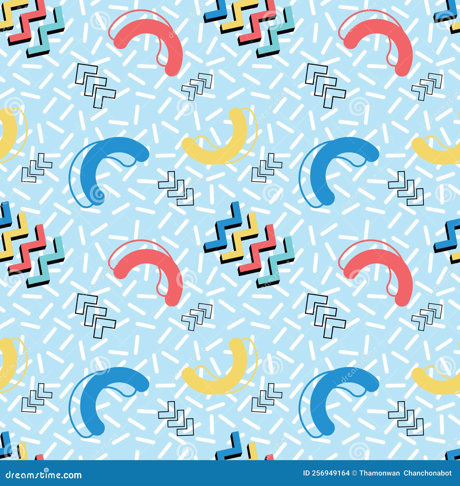 Colorful Memphis Vector Abstract Background Design Stock Vector ...