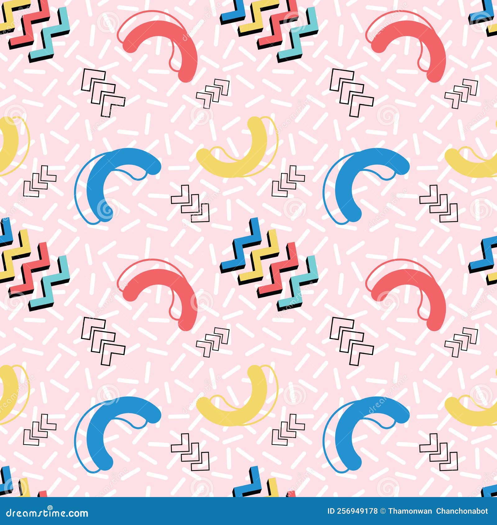 Colorful Memphis Vector Abstract Background Design Stock Vector ...