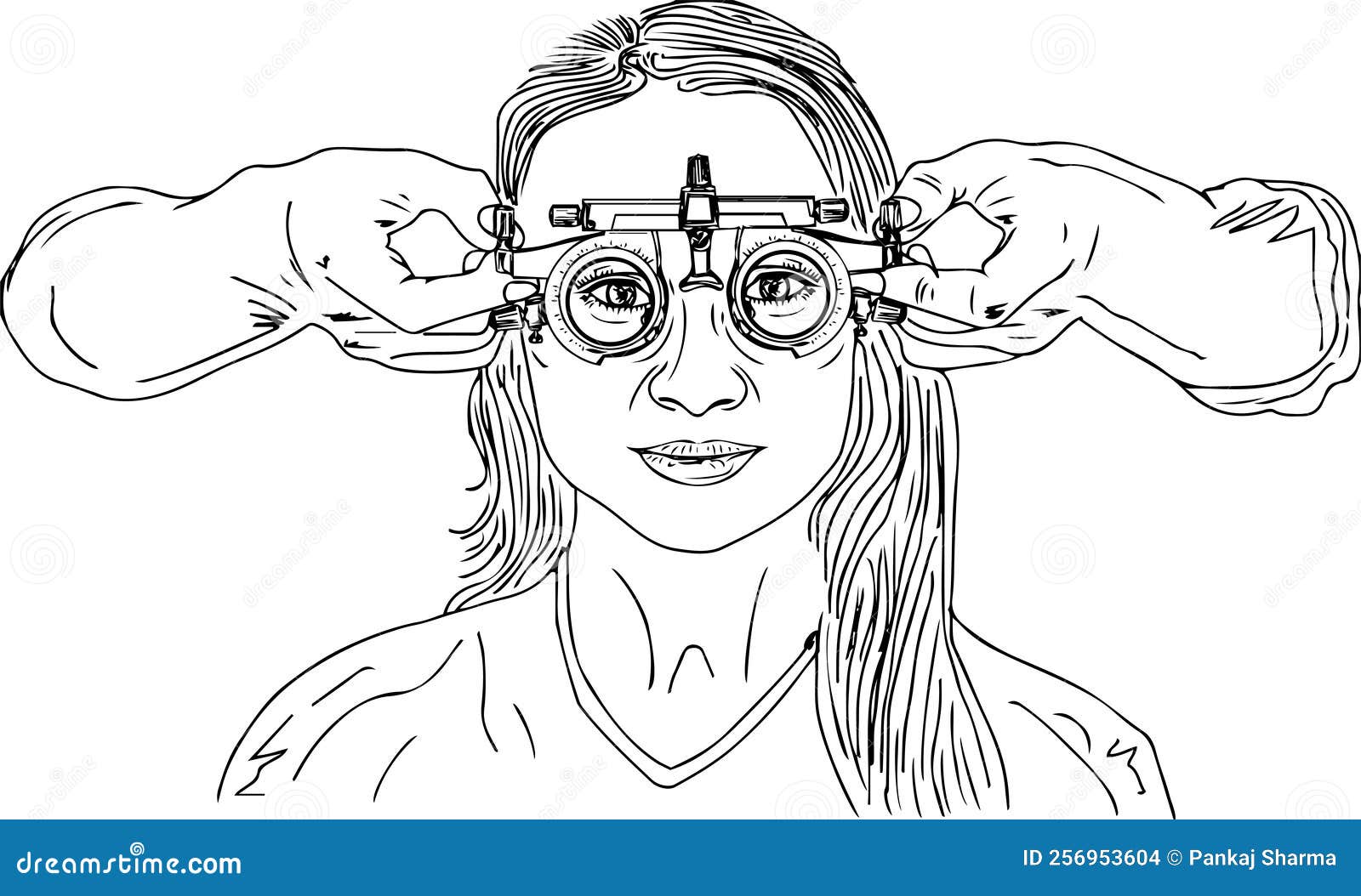 Ophthalmologist Eye Testing Frame, Eye Doctor Holding Eye Testing Frame ...
