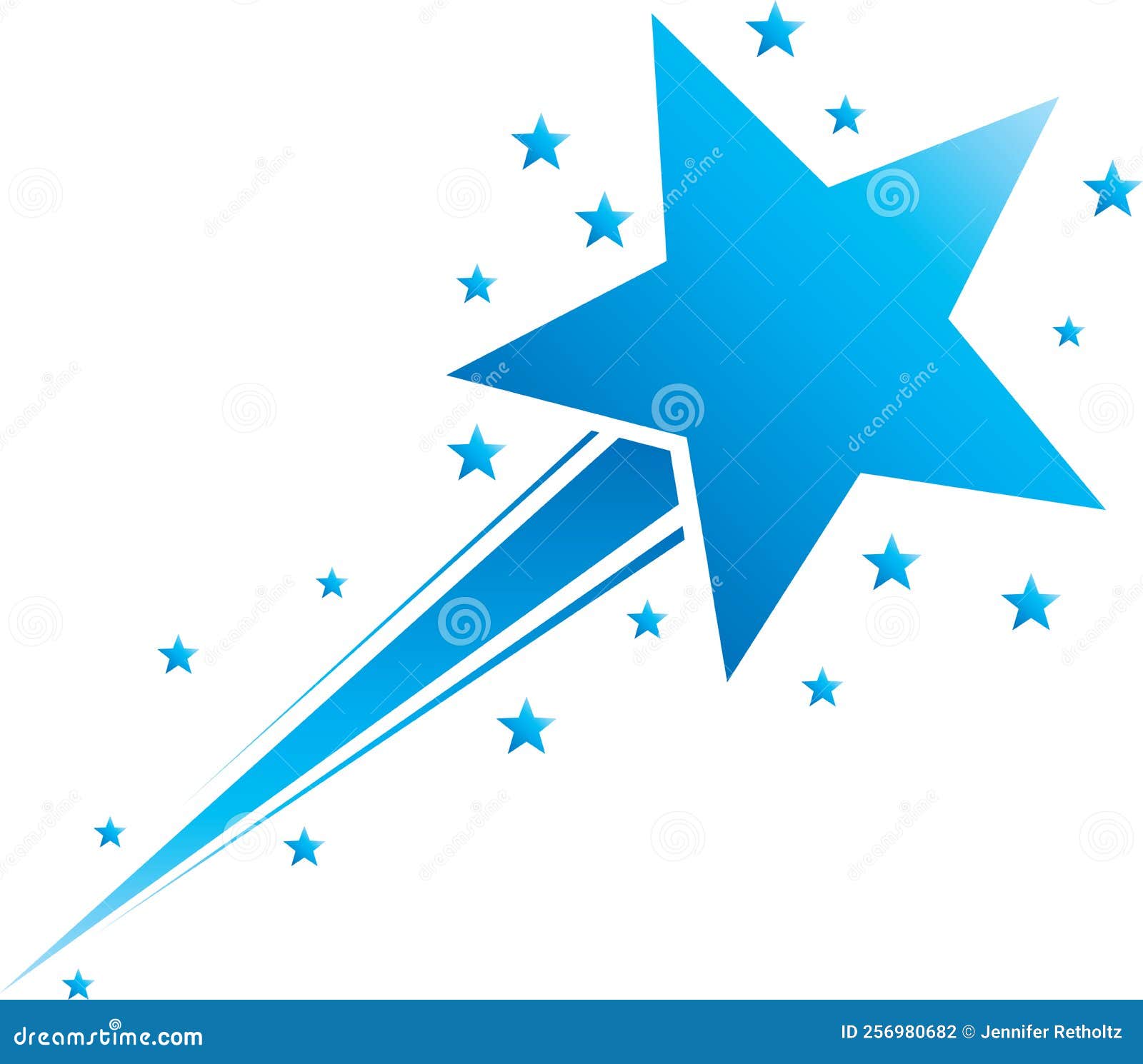 Blue Shooting Star Clip Art Stock Illustration - Illustration of stars ...