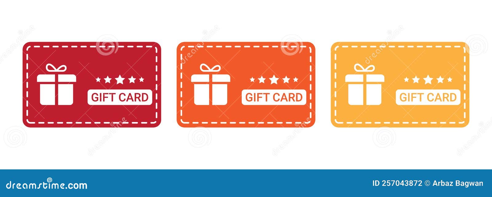 Gift Card Coupon Win Voucher Set Stock Vector - Illustration of card ...