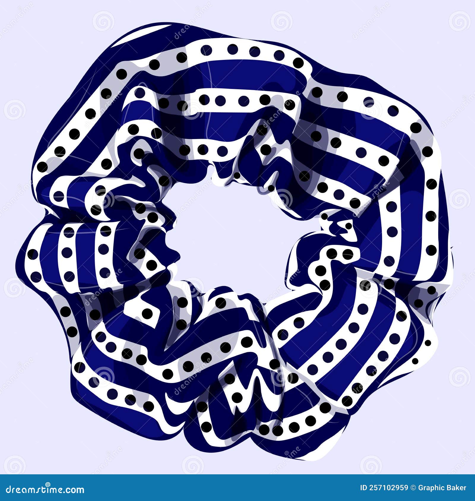 Cute Blue Vector Hair Scrunchie. Stock Vector - Illustration of quote ...