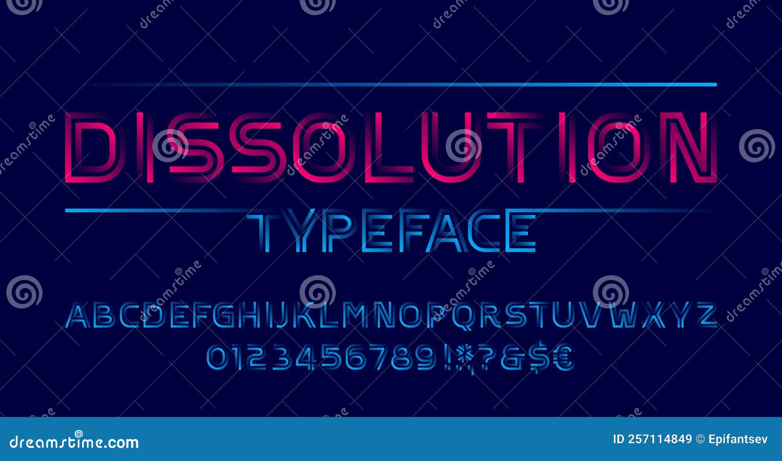 Dissolution Alphabet Font. Letters and Numbers with Transparency ...