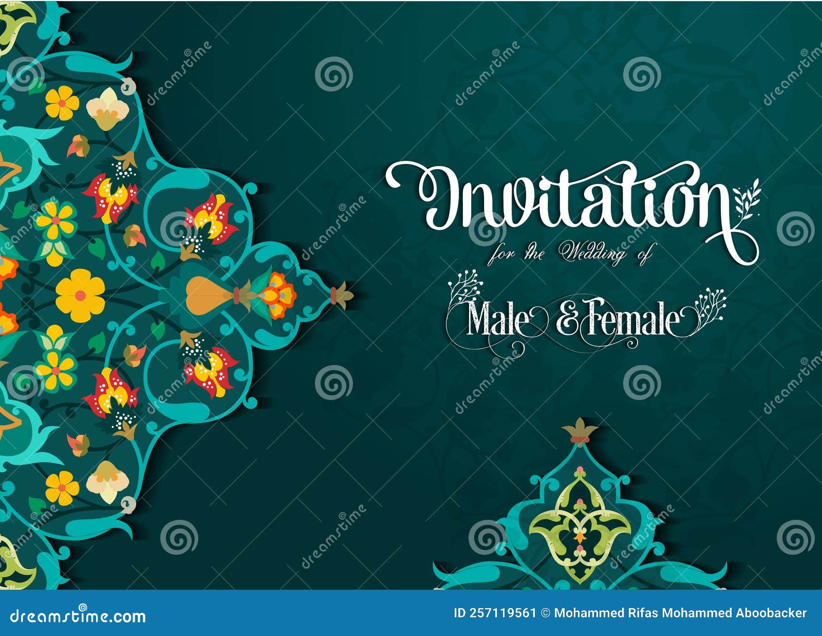 Floral Design, Invitation Card Vector Illustration. Stock Vector ...