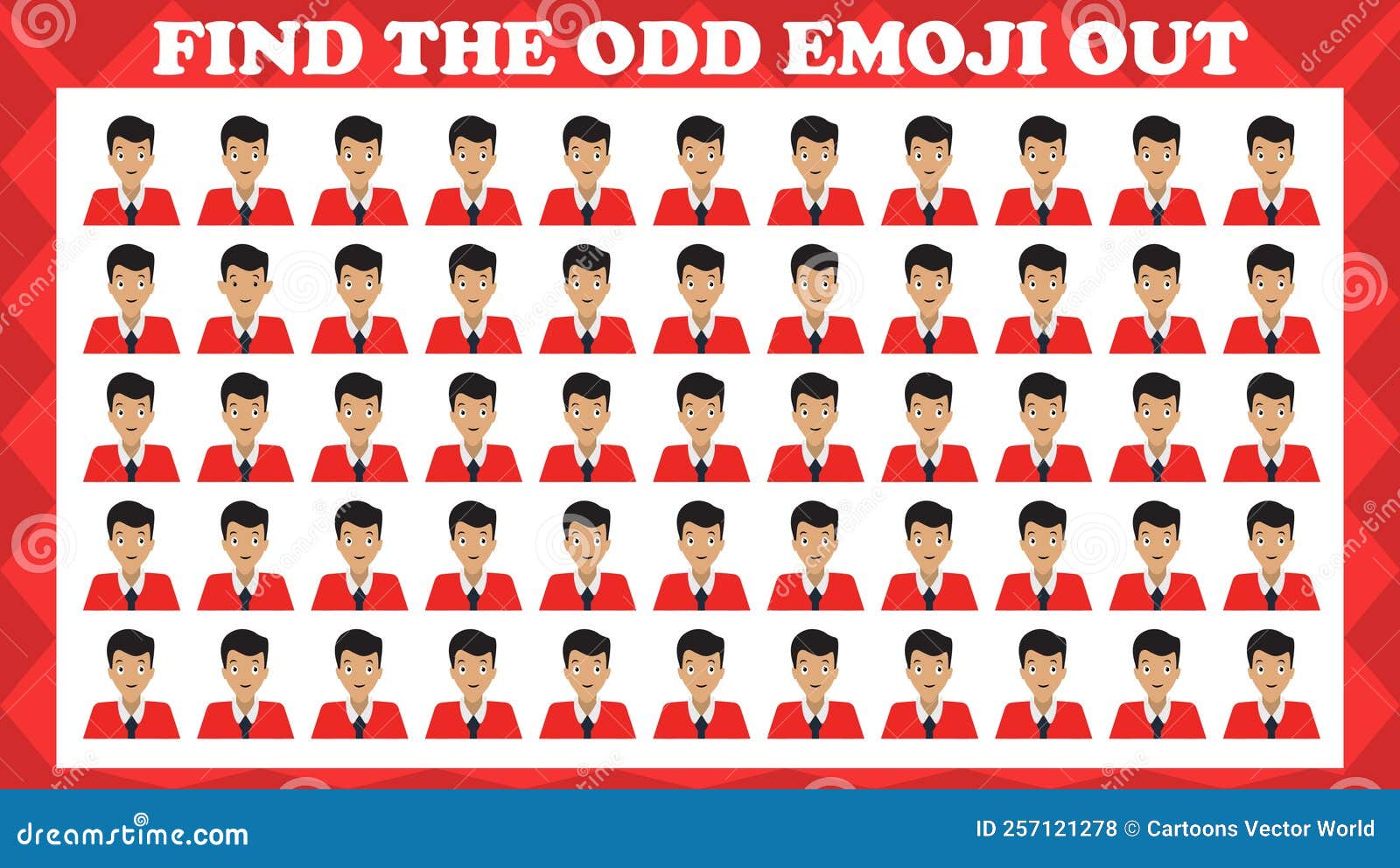 Find the Odd Emoji Out, Visual Logic Puzzle Game. Activity Game for ...