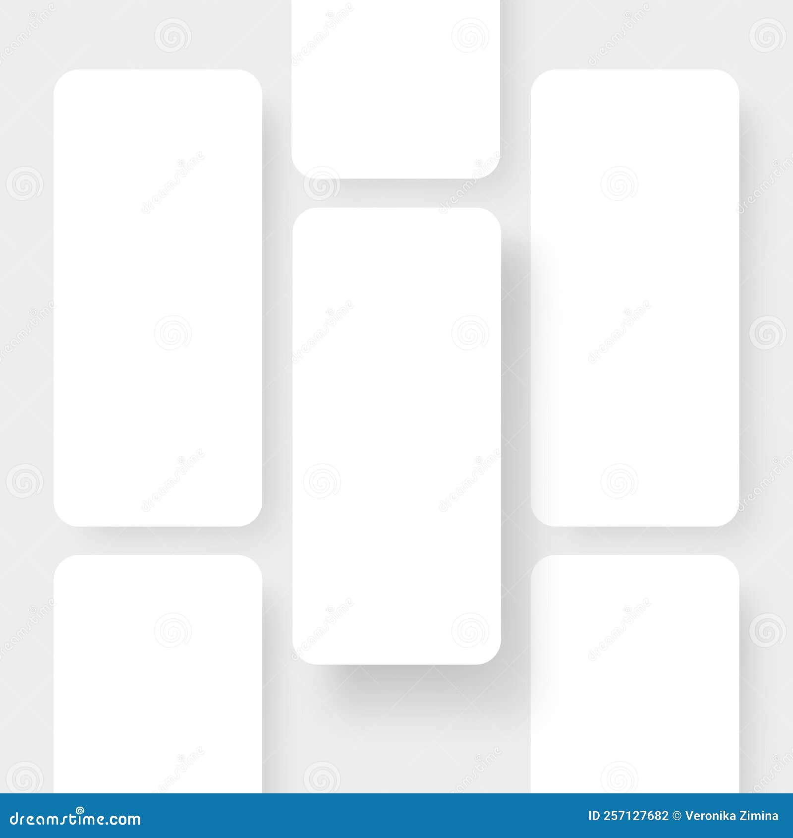 Blank Phone Mobile Web Pages for App Design Stock Vector - Illustration ...